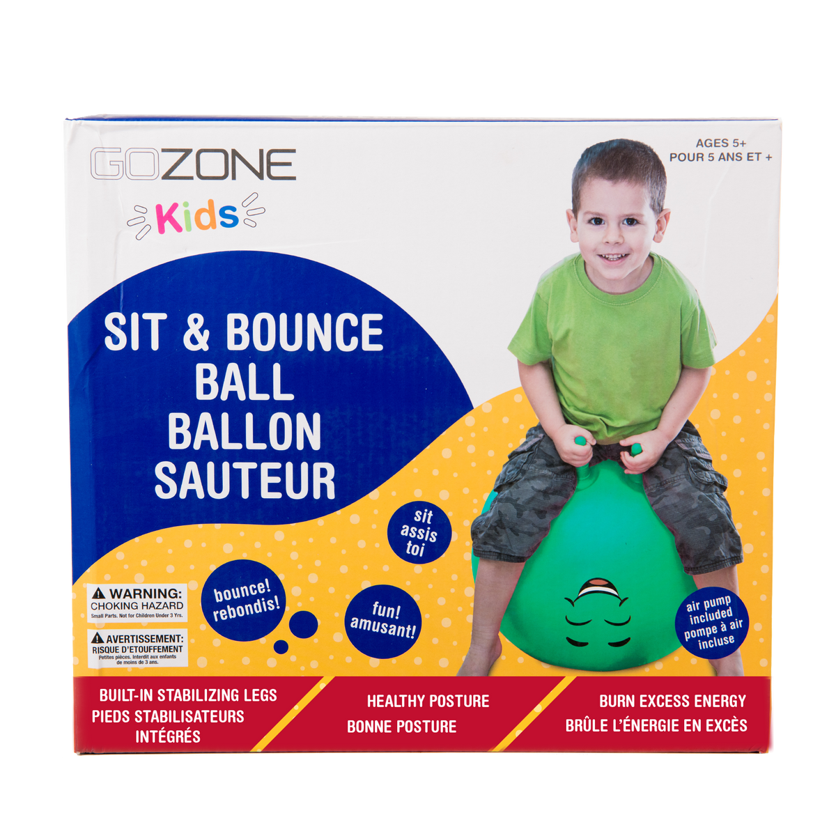 45cm Happy Guy Stay and Play Ball – Green – GoZone – GoZone Canada